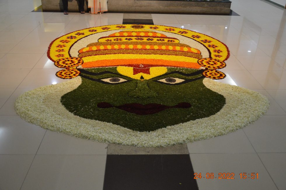 Making of ‘Kathakali’ Pookkalam that Graced Onam Celebrations ...